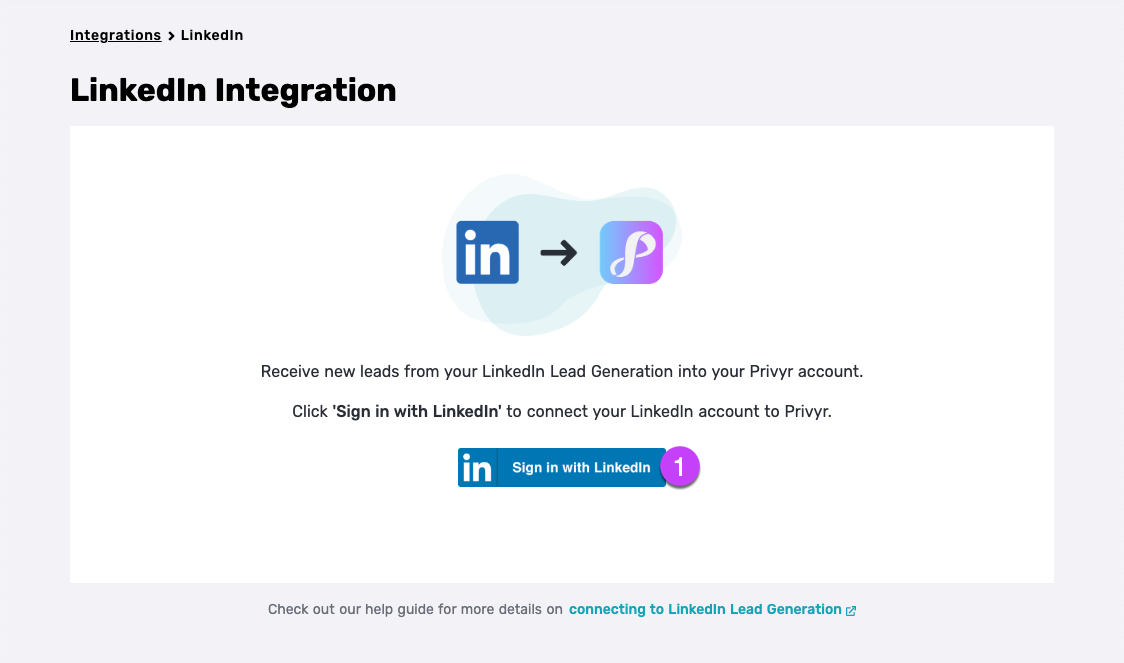 Connecting to LinkedIn Lead Gen Forms – Privyr Help & Guides