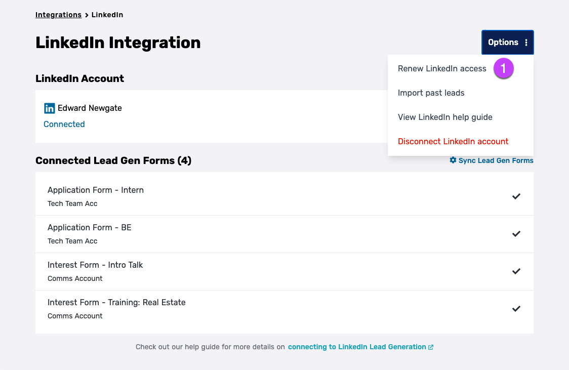 Connecting to LinkedIn Lead Gen Forms – Privyr Help & Guides